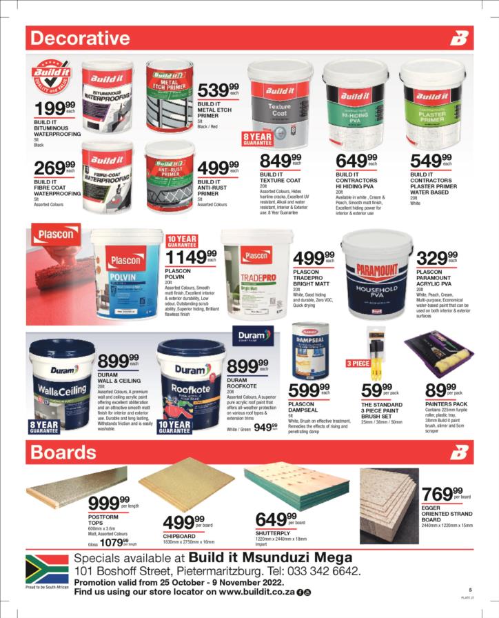 Build it - Msunduzi KwaZulu Natal